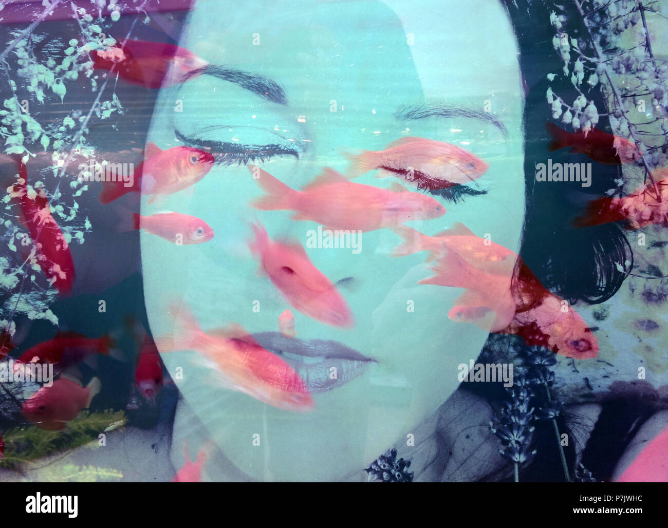 Fish lips, woman hi-res stock photography and images - Alamy