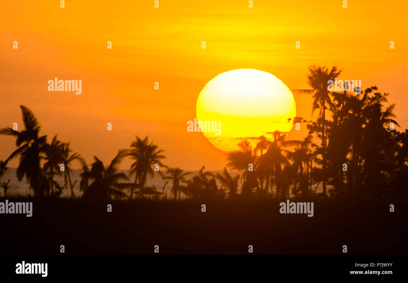 The sun rise seen from Yabucoa, Puerto Rico Stock Photo - Alamy