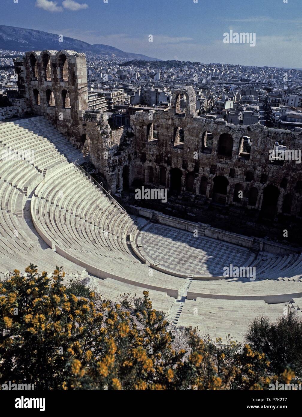 ODEON DE HERODES ATTICUS. Location: ACROPOLIS, ATHENS, GREECE Stock ...