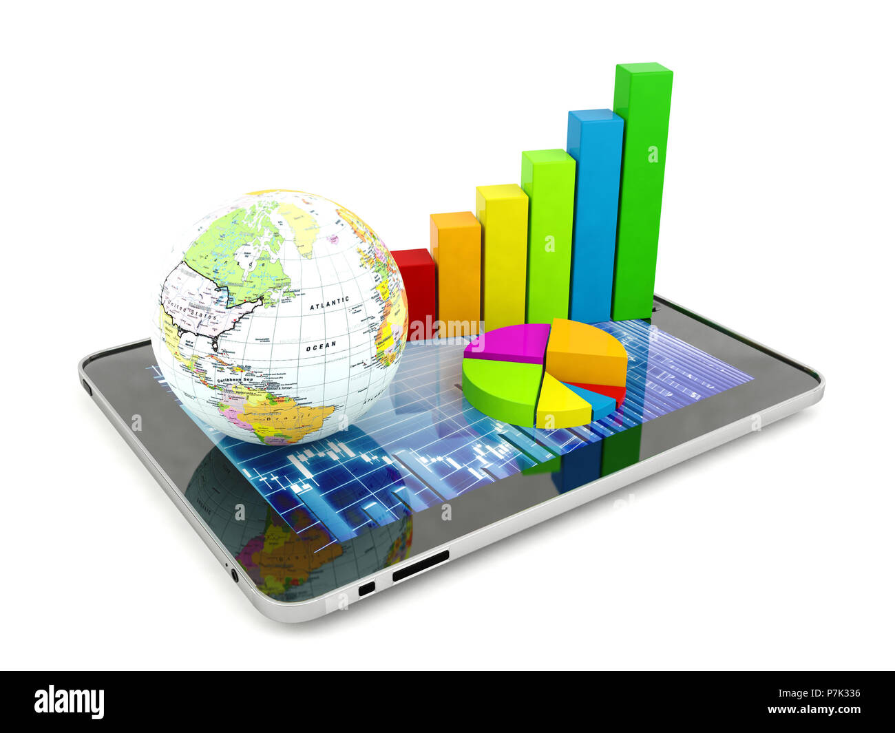 Tablet stock market charts on hi-res stock photography and images - Alamy