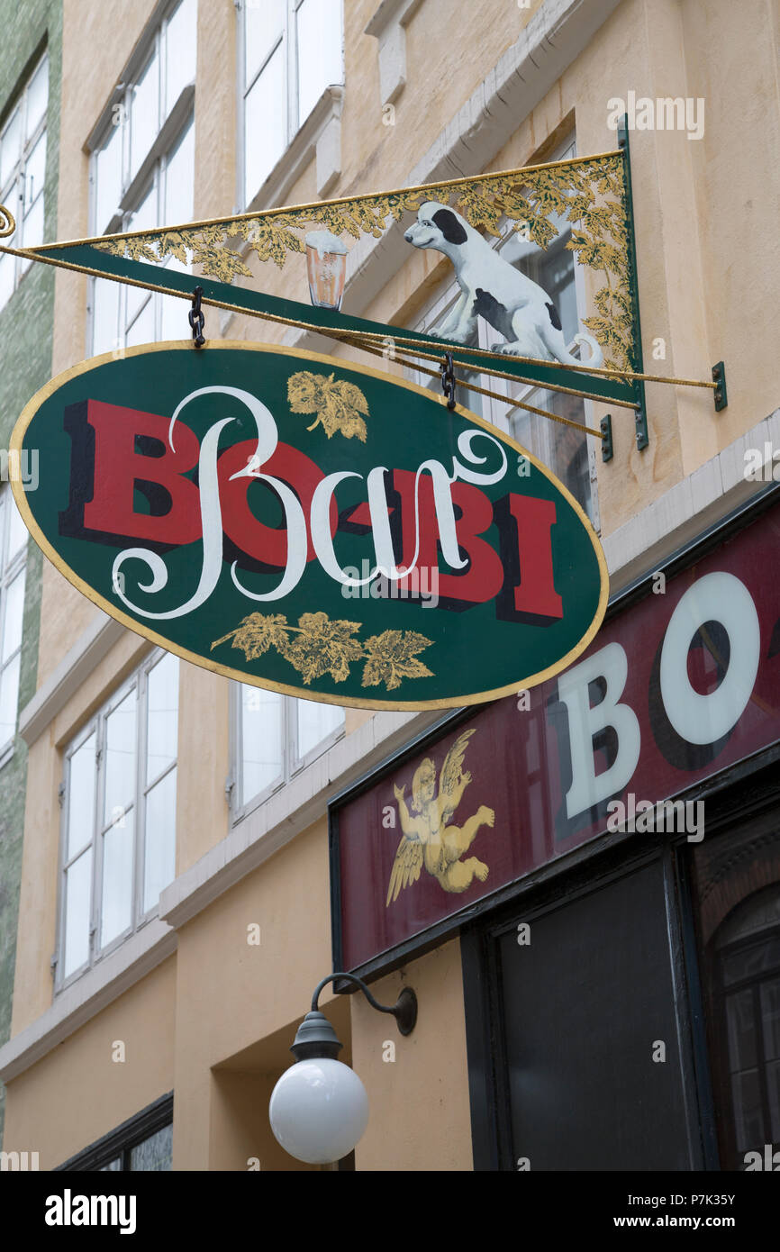 Bo-Bi Bar Sign; Copenhagen; Denmark Stock Photo - Alamy