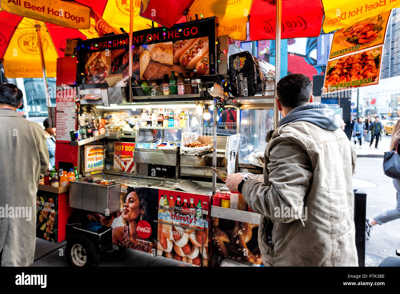 New York City, USA - April 6, 2018: Manhattan NYC in midtown Herald ...