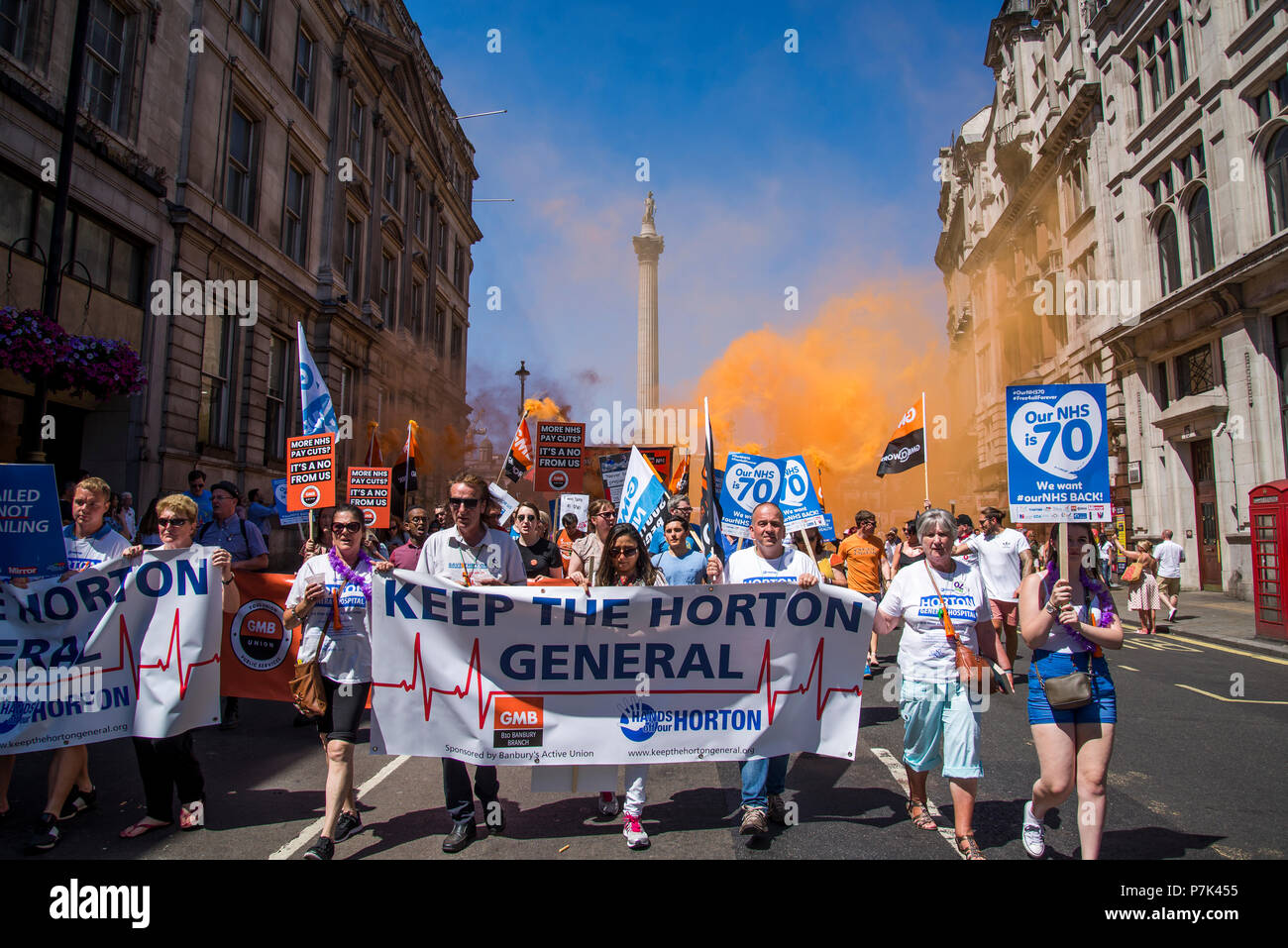 NHS 70th Anniversary March organised by People's Assembly passing by ...