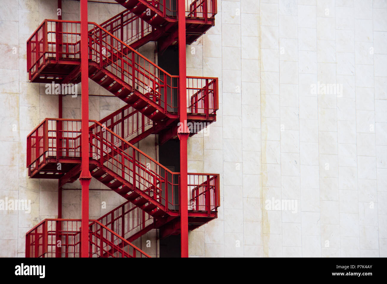 Emergency Stairs Of A Modern Office Building Stock Photos & Emergency ...