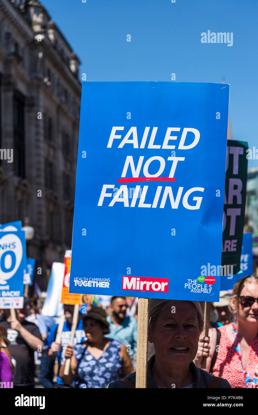 NHS 70th Anniversary March organised by People's Assembly, London, UK ...