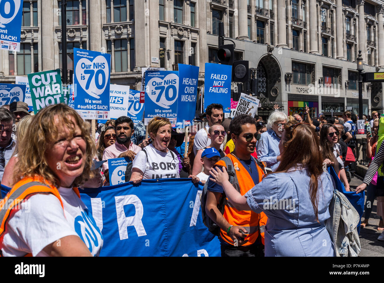 NHS 70th Anniversary March organised by People's Assembly, London, UK ...