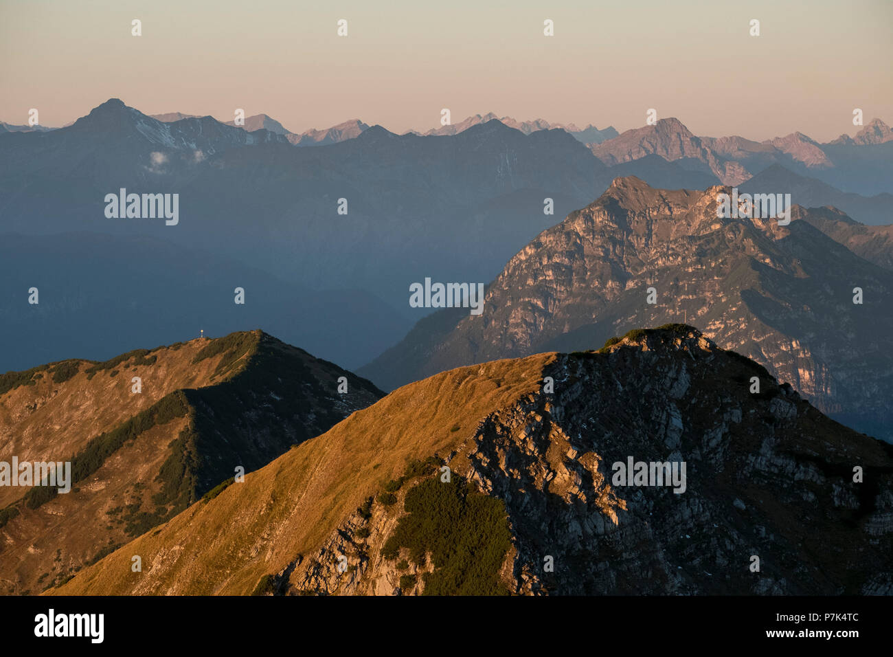 Bischoff (mountain peak) in the Estergebirge, background Kramer, close ...
