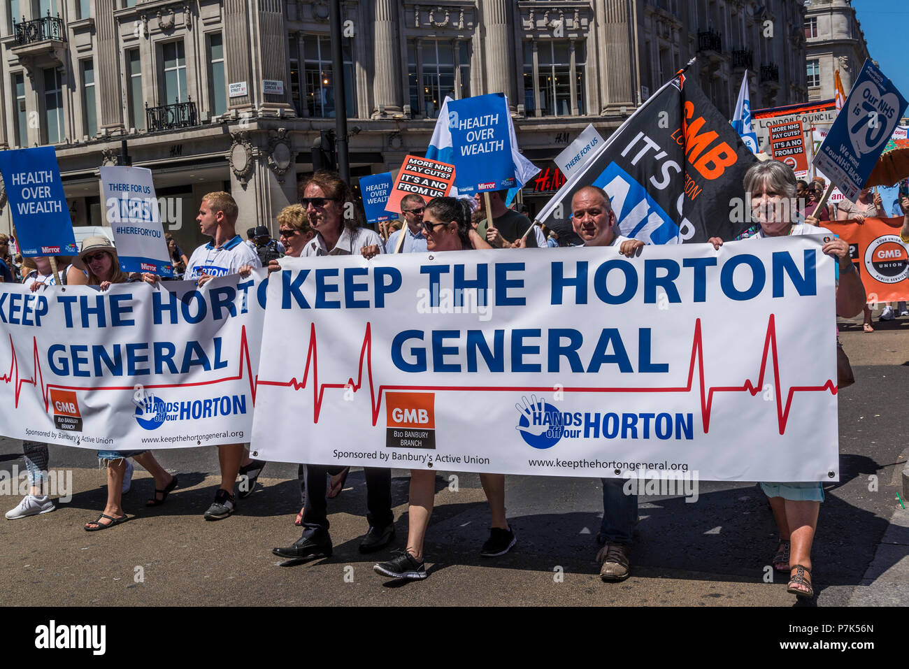 NHS 70th Anniversary March organised by People's Assembly, London, UK ...