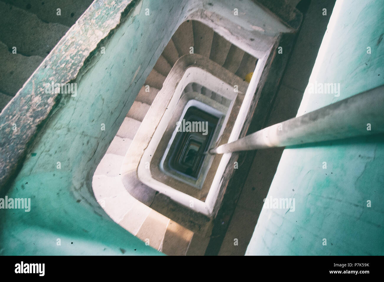 Decayed scary stairs on a condemned old building Stock Photo - Alamy