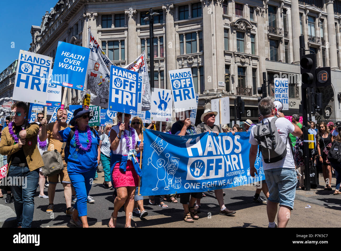 NHS 70th Anniversary March organised by People's Assembly, Hands off ...