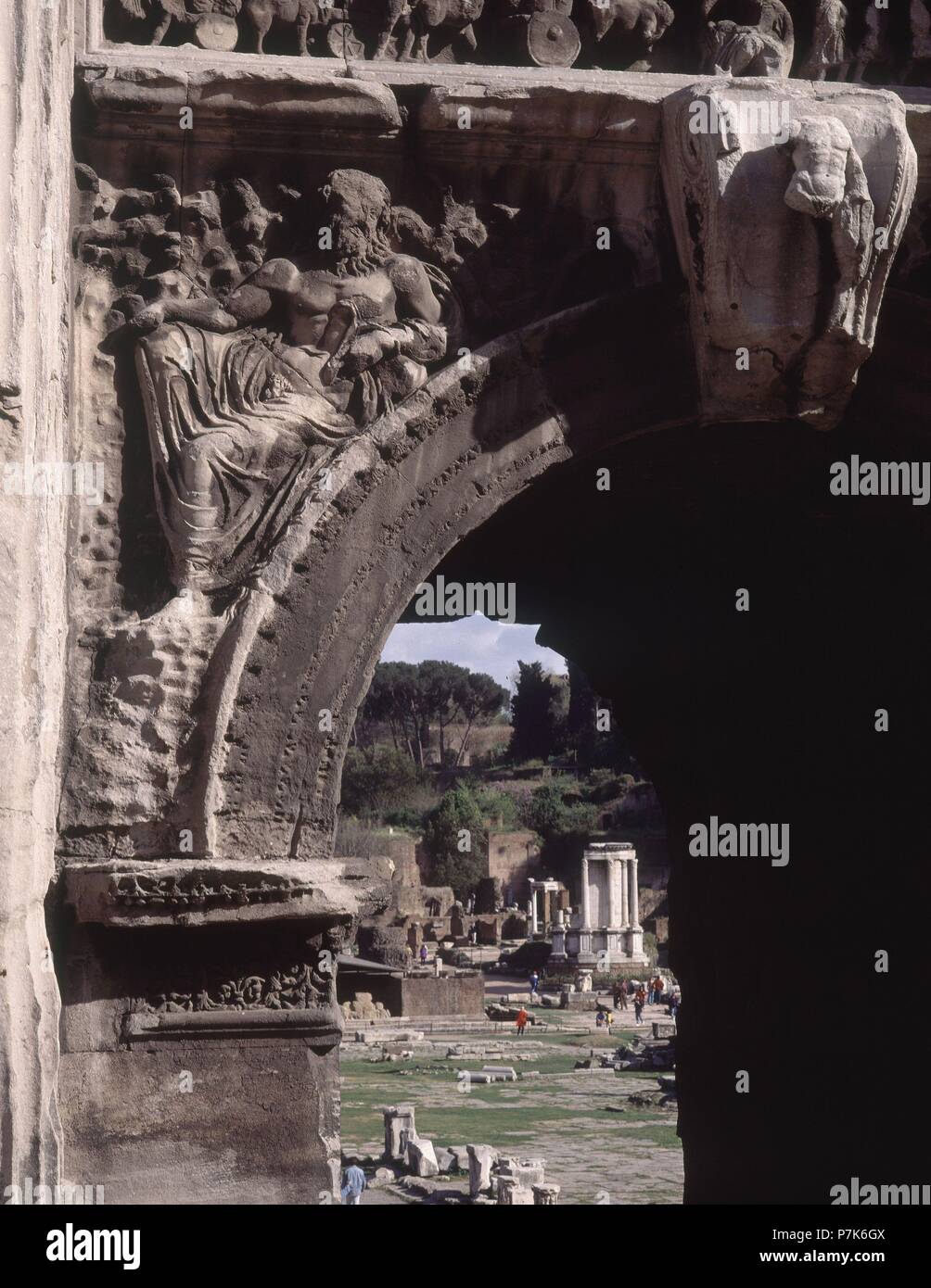 DETALLE DE LA ENJUTA DEL ARCO MAYOR DEL ARCO DE SEPTIMIO SEVERO, 203 DC ...