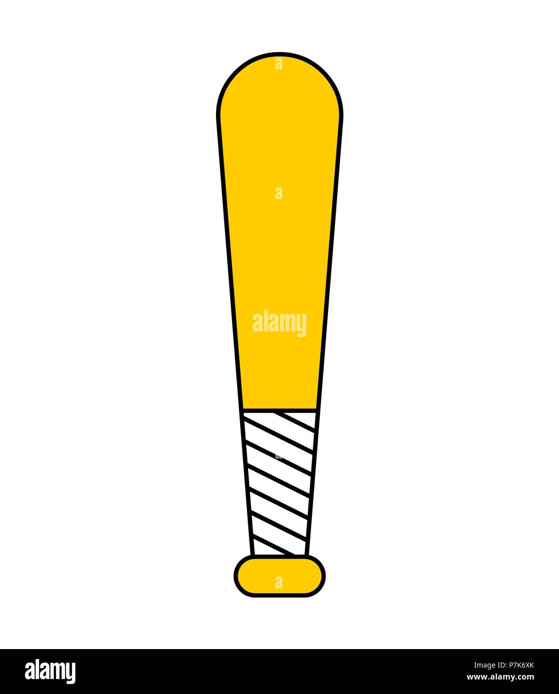 Baseball bat isolated. Sports stick vector illustration Stock Vector ...
