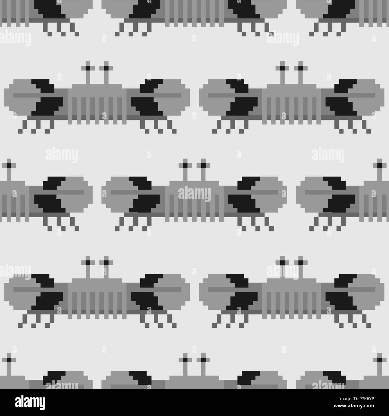 Crab pixel art pattern seamless. 8 bit Marine animal Vector background ... Crab pixel art pattern seamless. 8 bit Marine animal Vector background ...