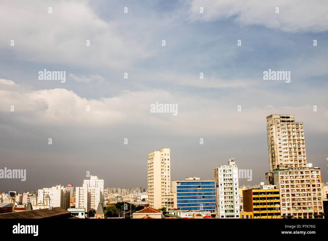 Panoramic view of the metropolis with huge residence and office ...
