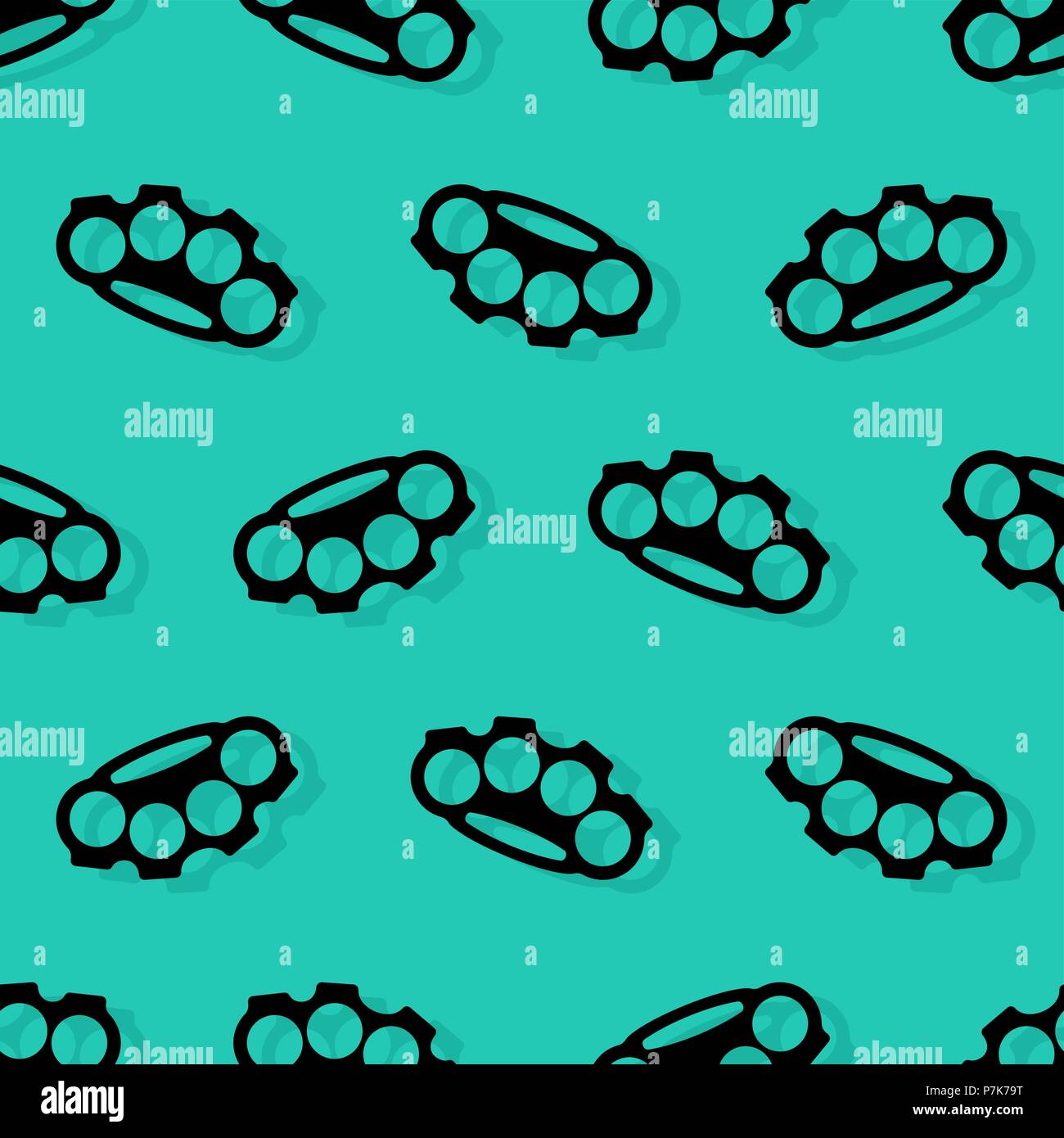 Brass knuckles pattern seamless. Weapon bully vector background Stock ...