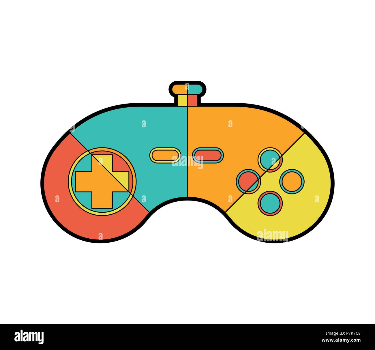 Video game controller green Stock Vector Images - Alamy