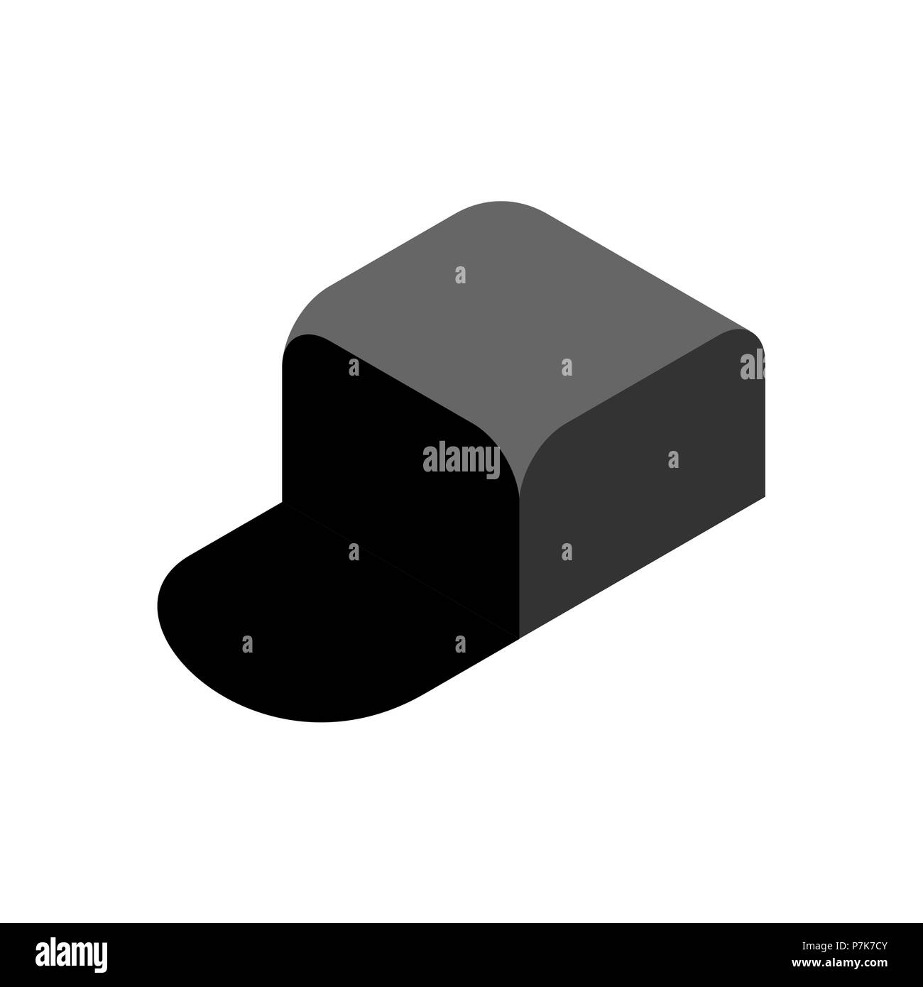Baseball cap isometric isolated. Headdress Vector illustration Stock ...