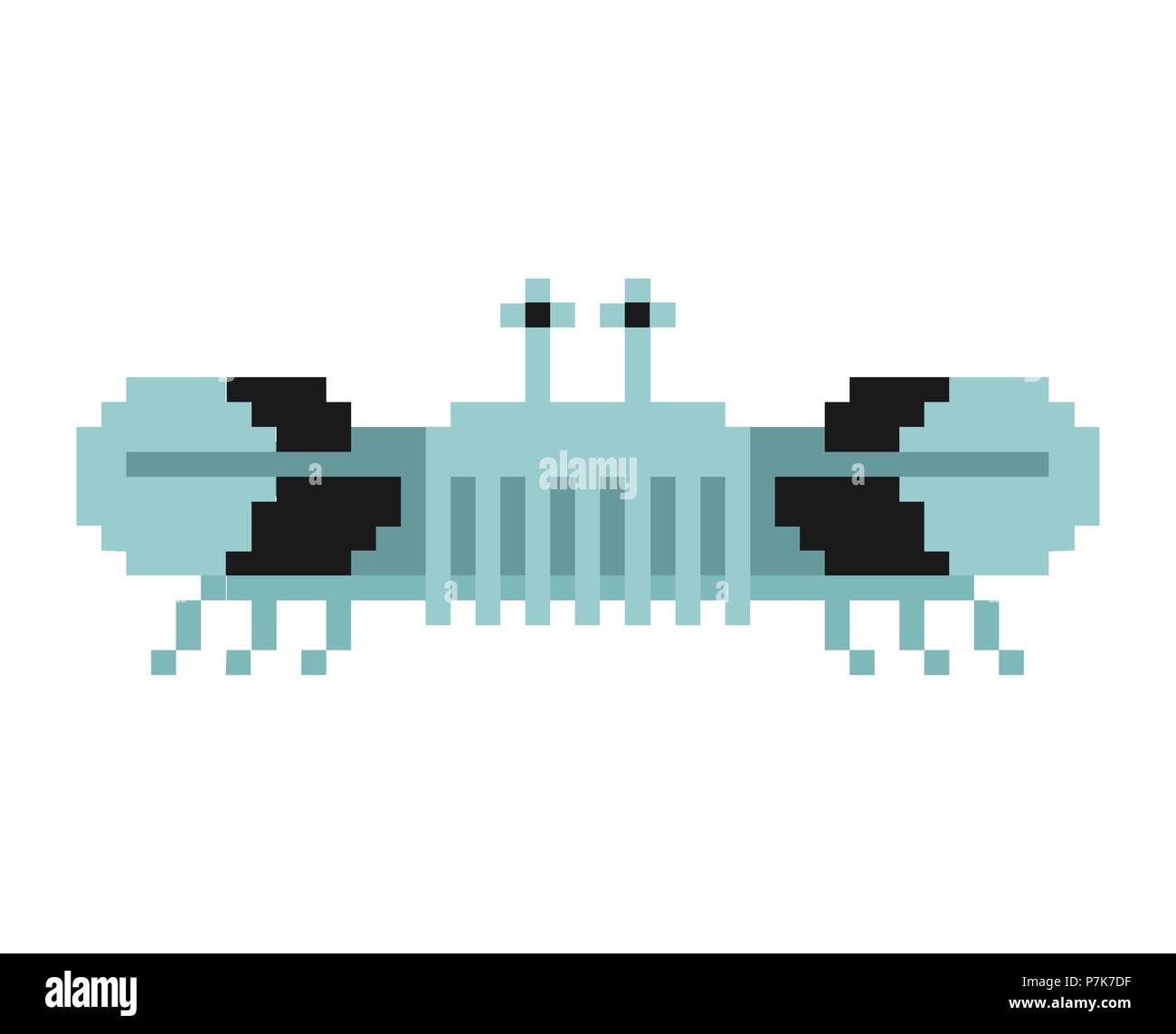 Crab pixel art. 8 bit Marine animal Vector illustration Stock Vector ...