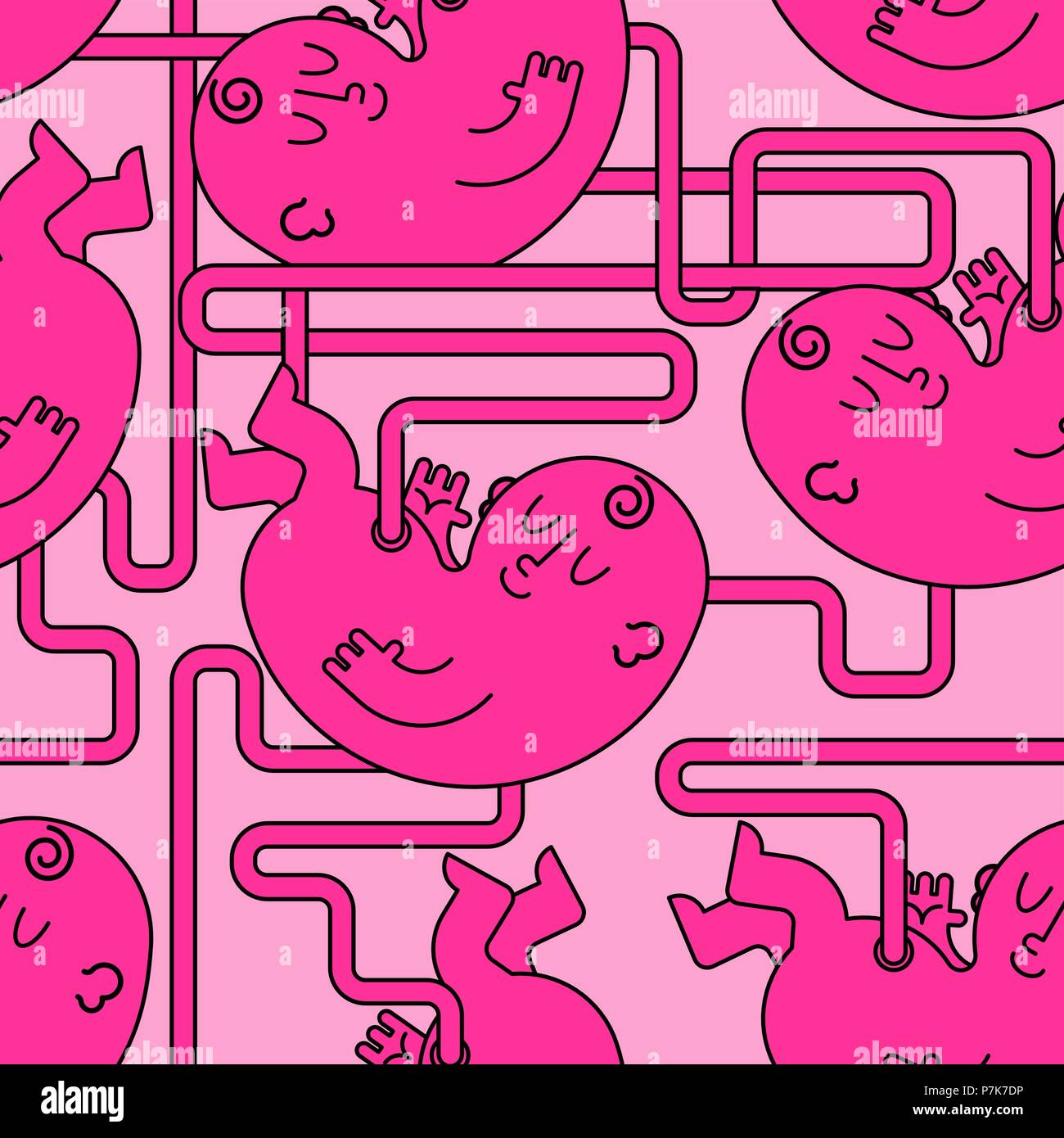 Newborn baby pattern seamless. embryo background vector illustration ...