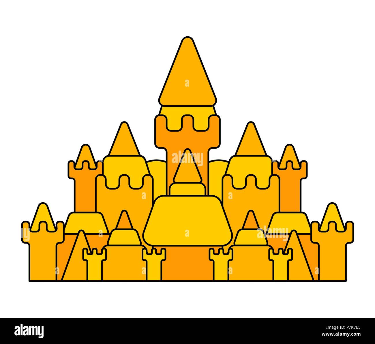 Big Sand Castle Stock Vector Images Alamy