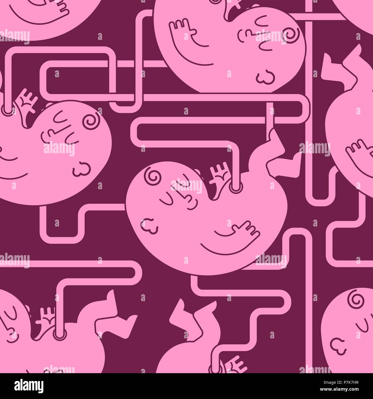 Newborn baby pattern seamless. embryo background vector illustration ...