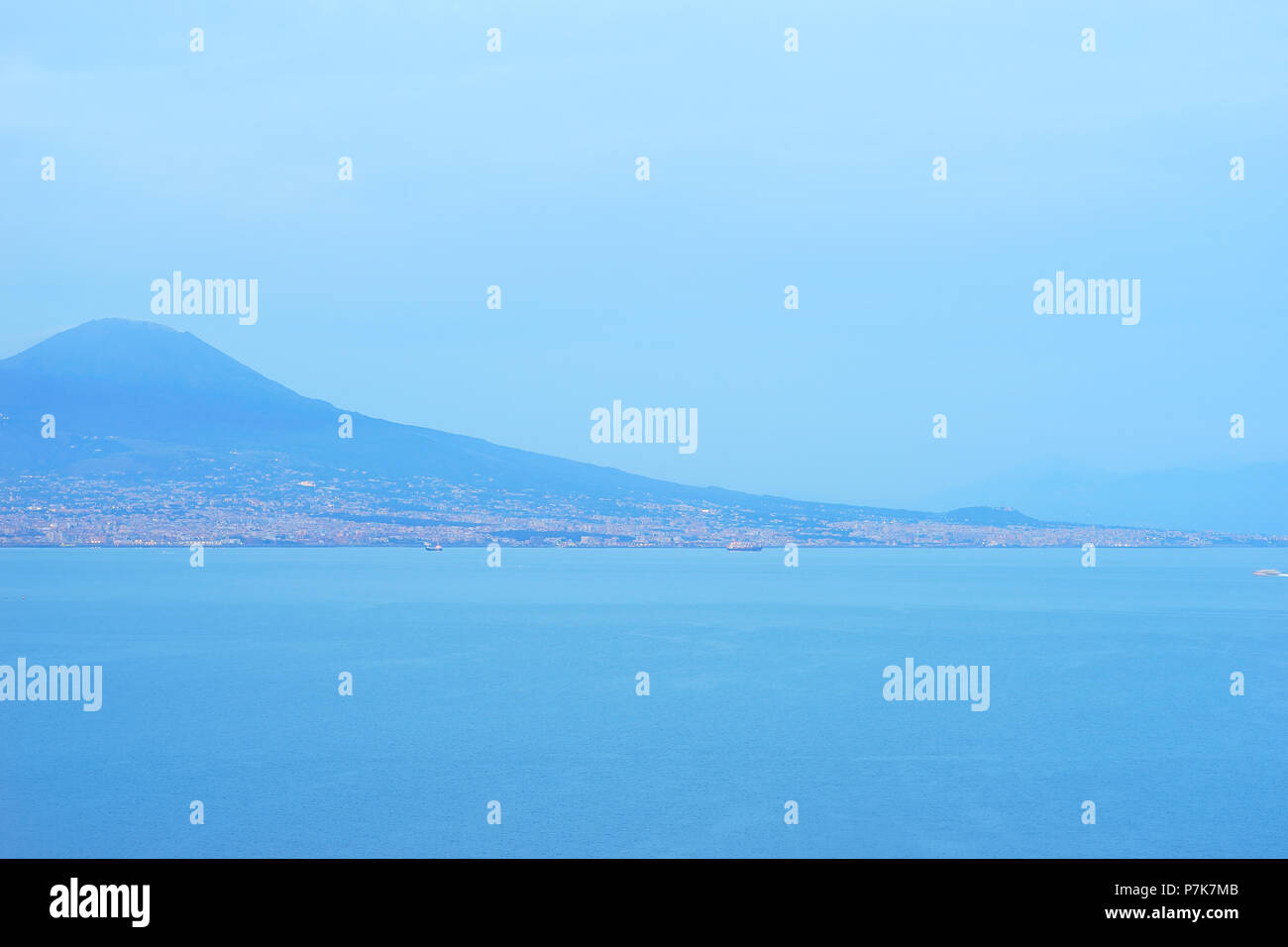 Landscape of city of Naples and his gulf, italy Stock Photo - Alamy