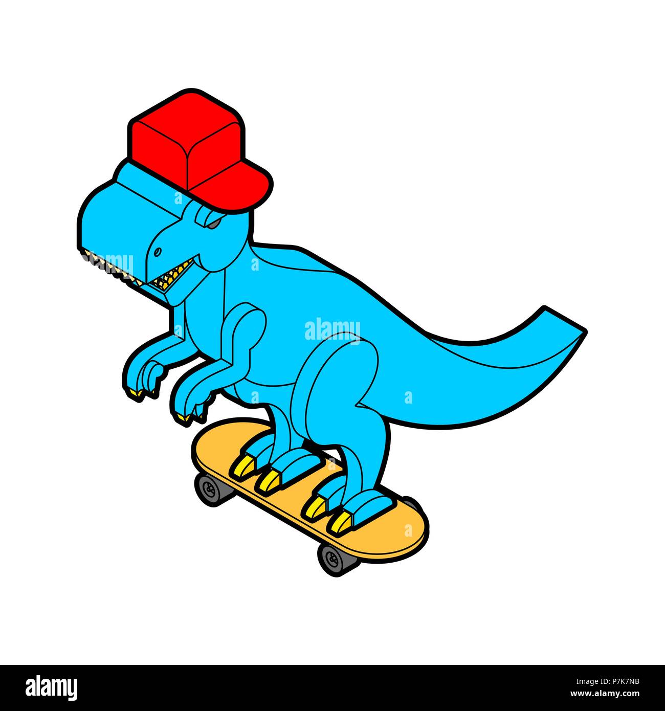 T rex on skateboard Cut Out Stock Images & Pictures - Alamy