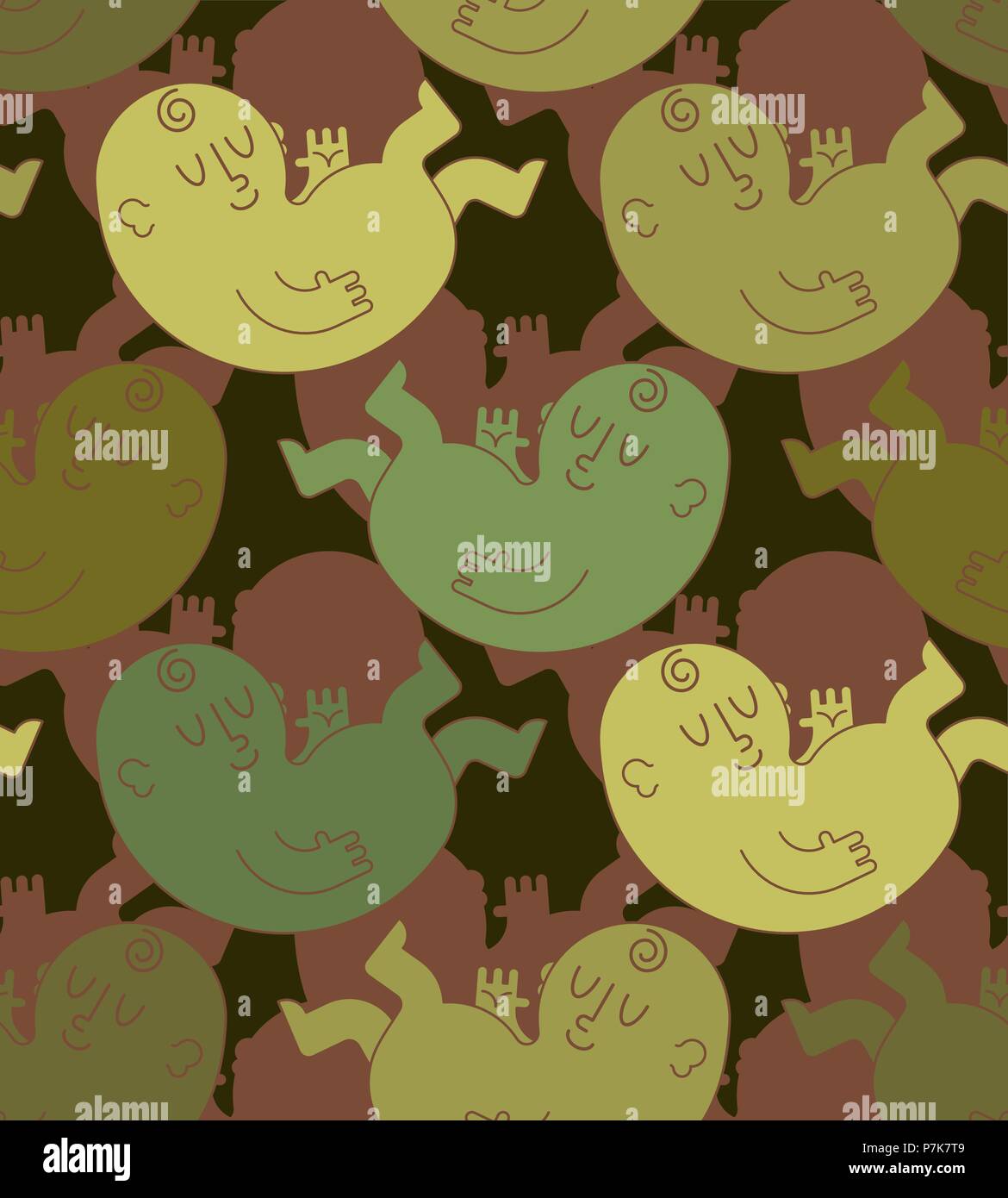 Newborn baby military pattern seamless. Child Khaki soldiery texture ...