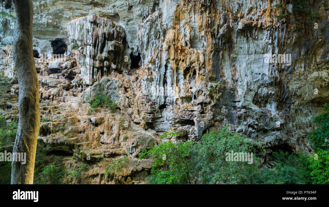 inside the cave is a stalactite stalactite shape beautiful Stock Photo ...