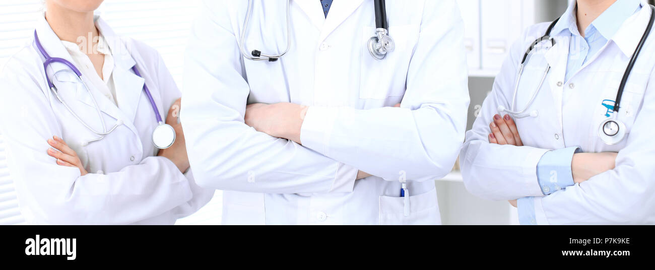 Group of unknown doctors at hospital. Teamwork and success concept in ...