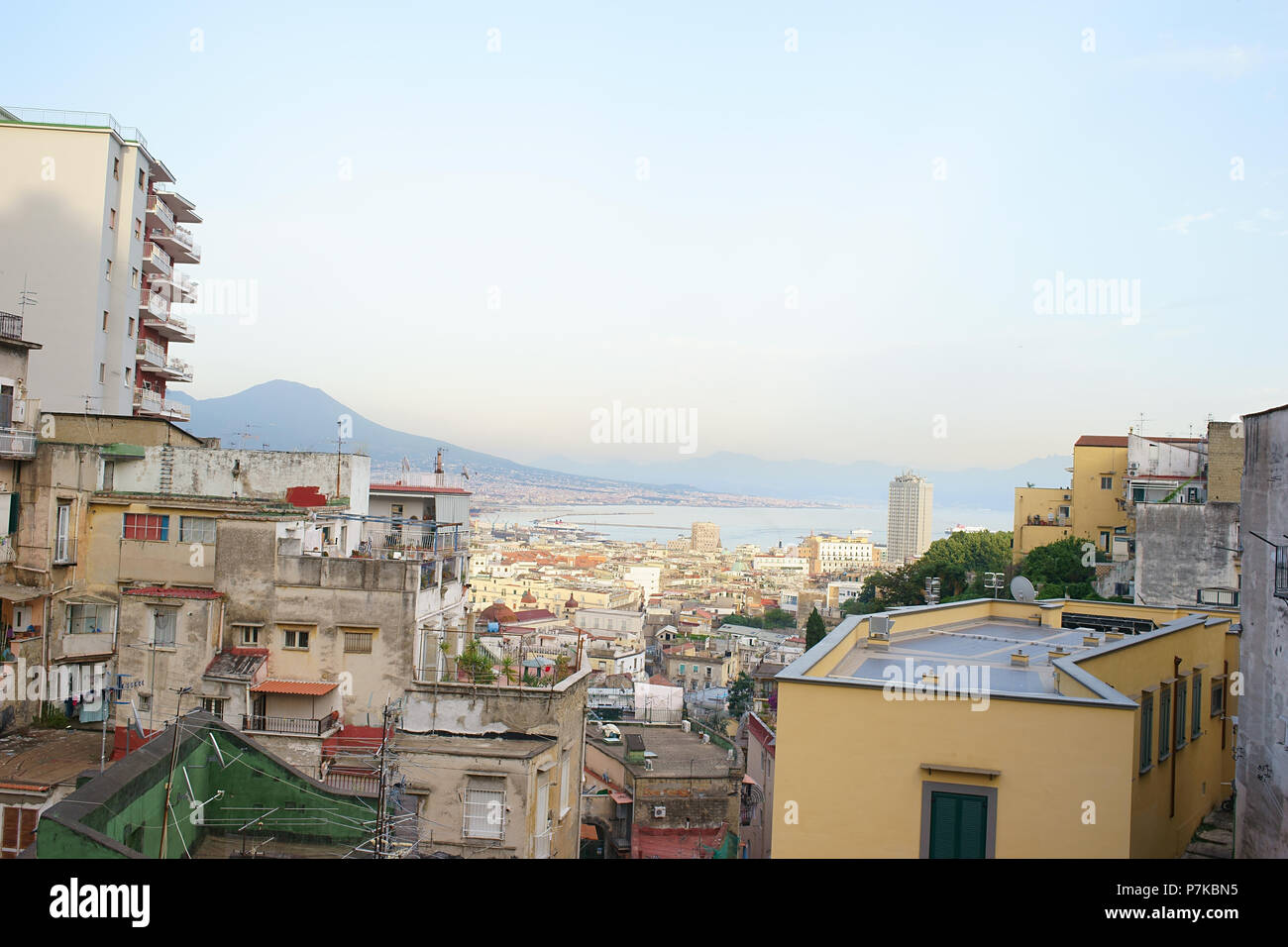 Landscape of city of Naples, italy Stock Photo - Alamy
