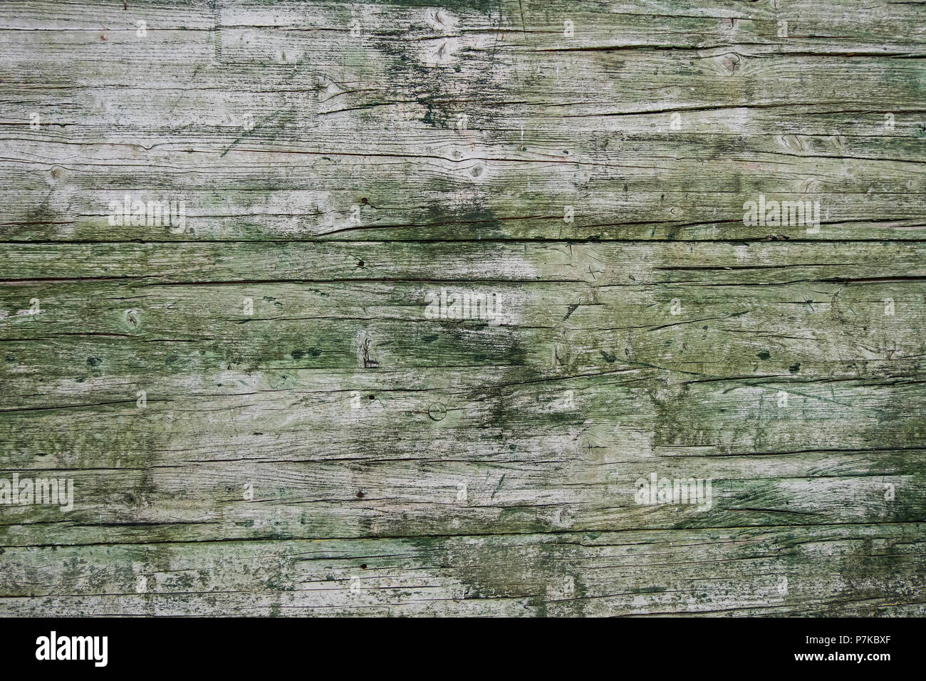 Beautiful wallpaper texture of worn green rusty paint in a wood plank ...