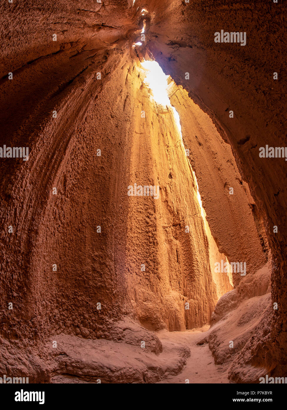 Inside one of the "Canyon Caves," Cathedral Gorge State Park, Panaca ...