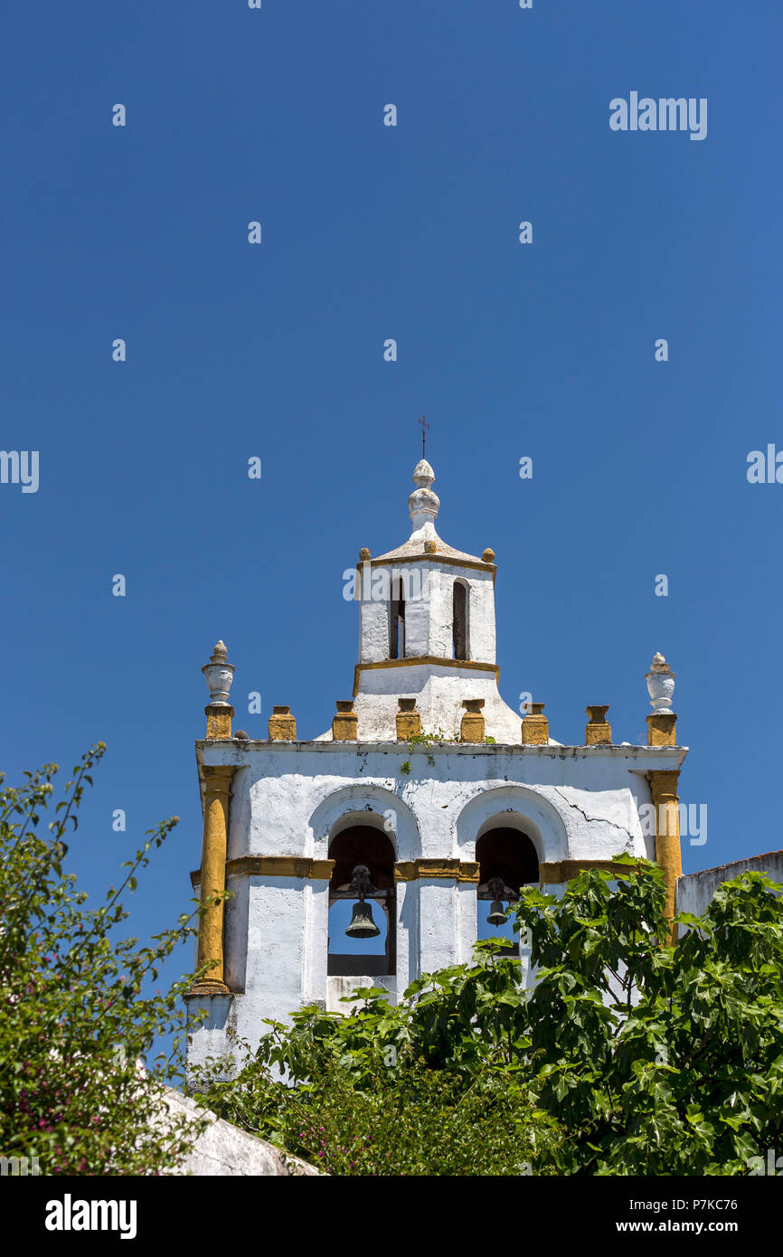 Bell tower in Évora, Évora, Évora District, Portugal, Europe Stock ...