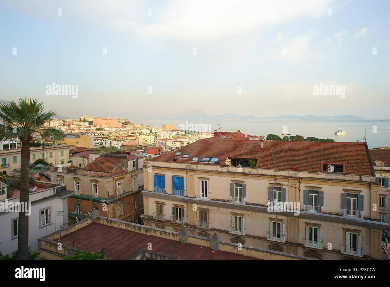 Landscape of city of Naples, Chiaia district, italy Stock Photo - Alamy