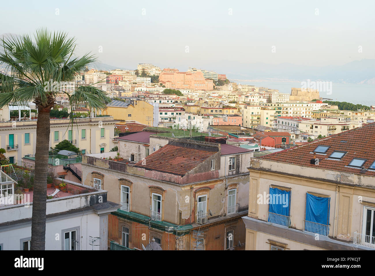 Landscape of city of Naples, Chiaia district, italy Stock Photo - Alamy