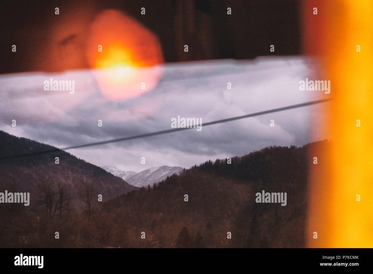 Window view of mountains hi-res stock photography and images - Alamy