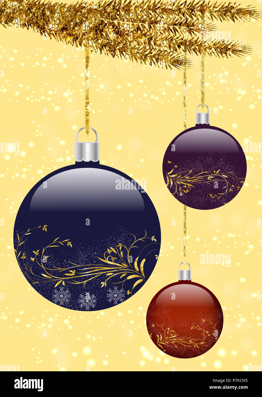 Christmas bauble, Christmas, illustration Stock Photo - Alamy
