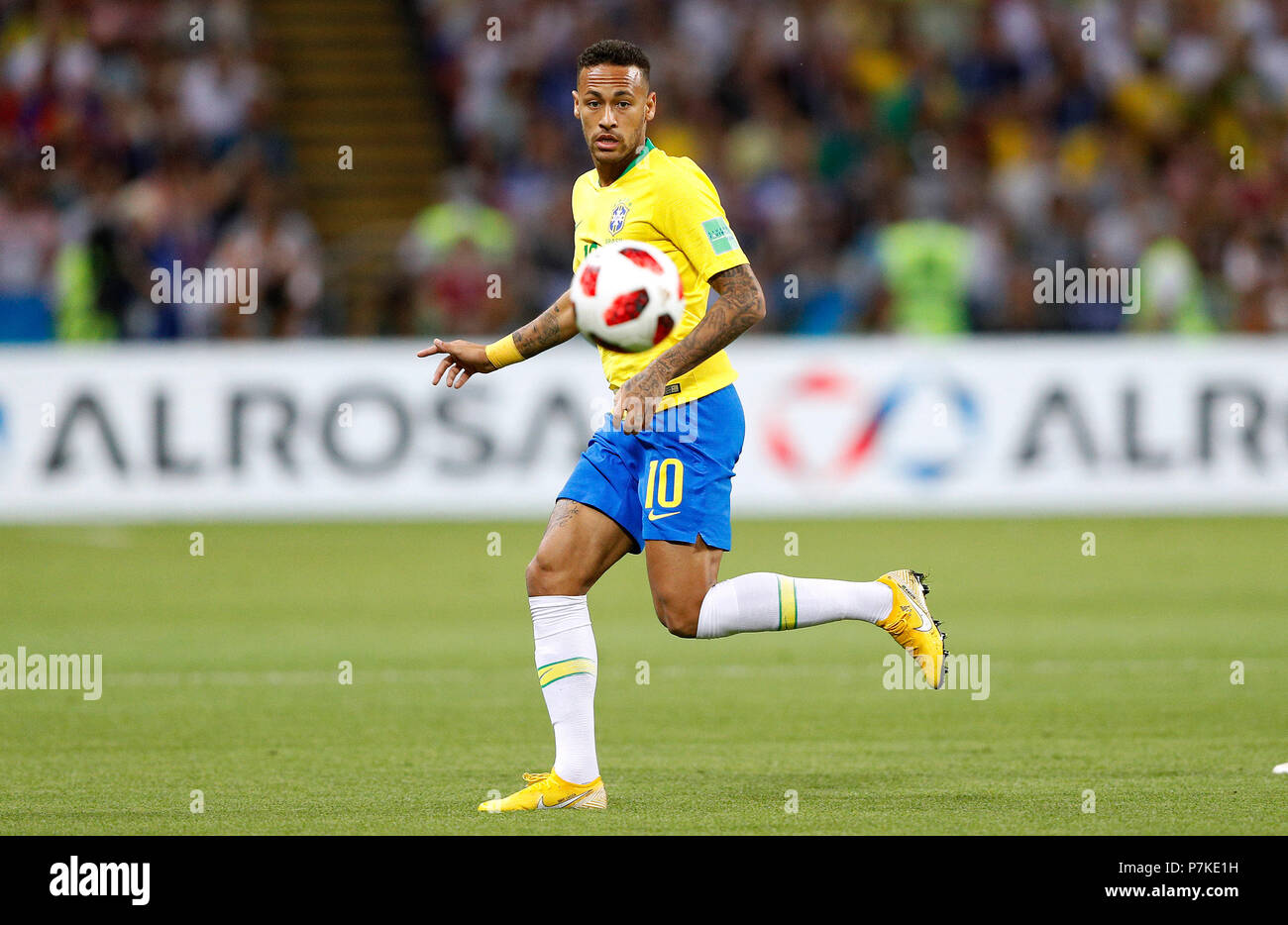 Kazan, Russia. 6th July 2018. Neymar do Brasil during the match between ...