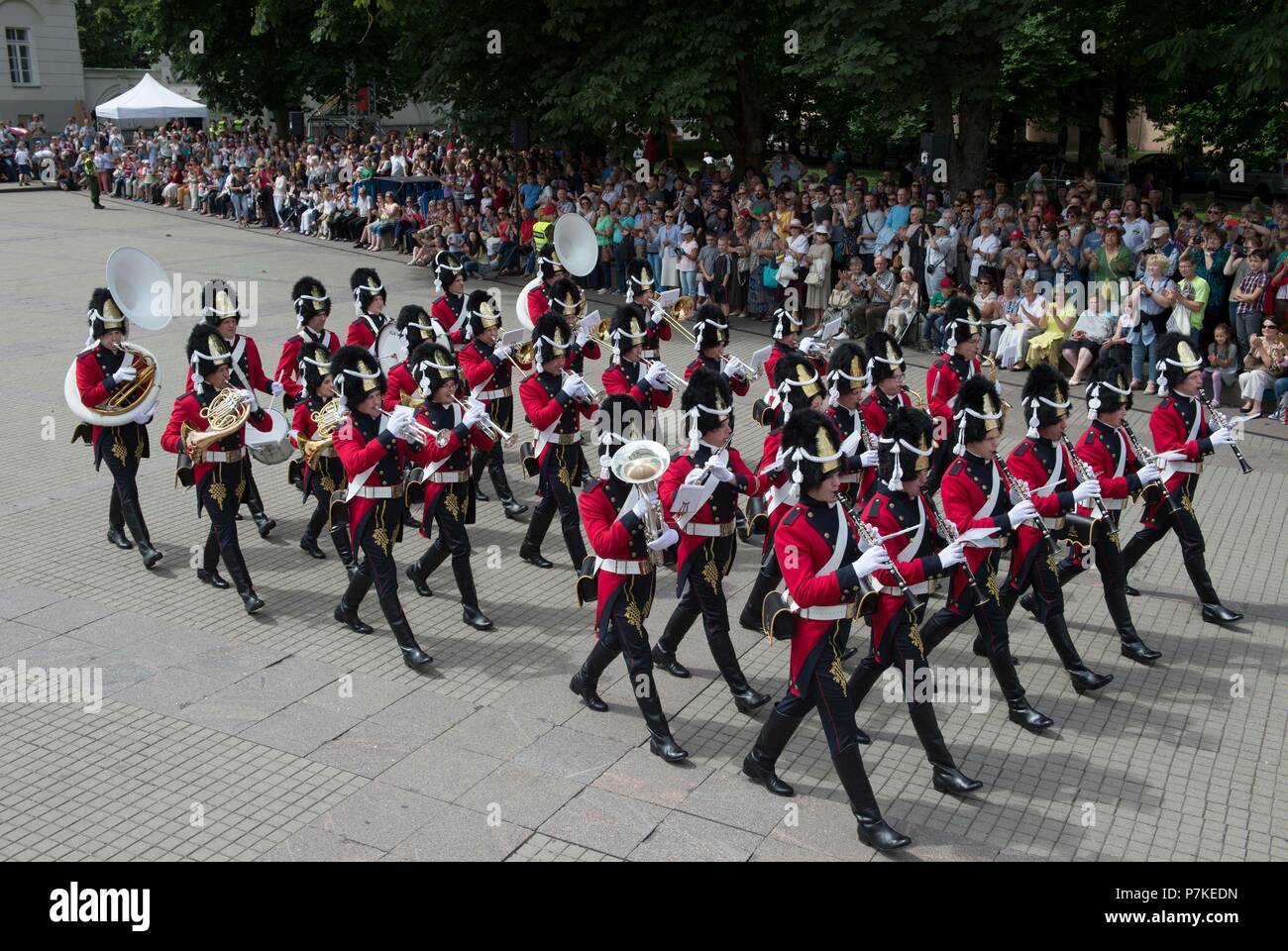Vilnius, Lithuania. 6th July, 2018. Lithuanian Military Orchestra ...