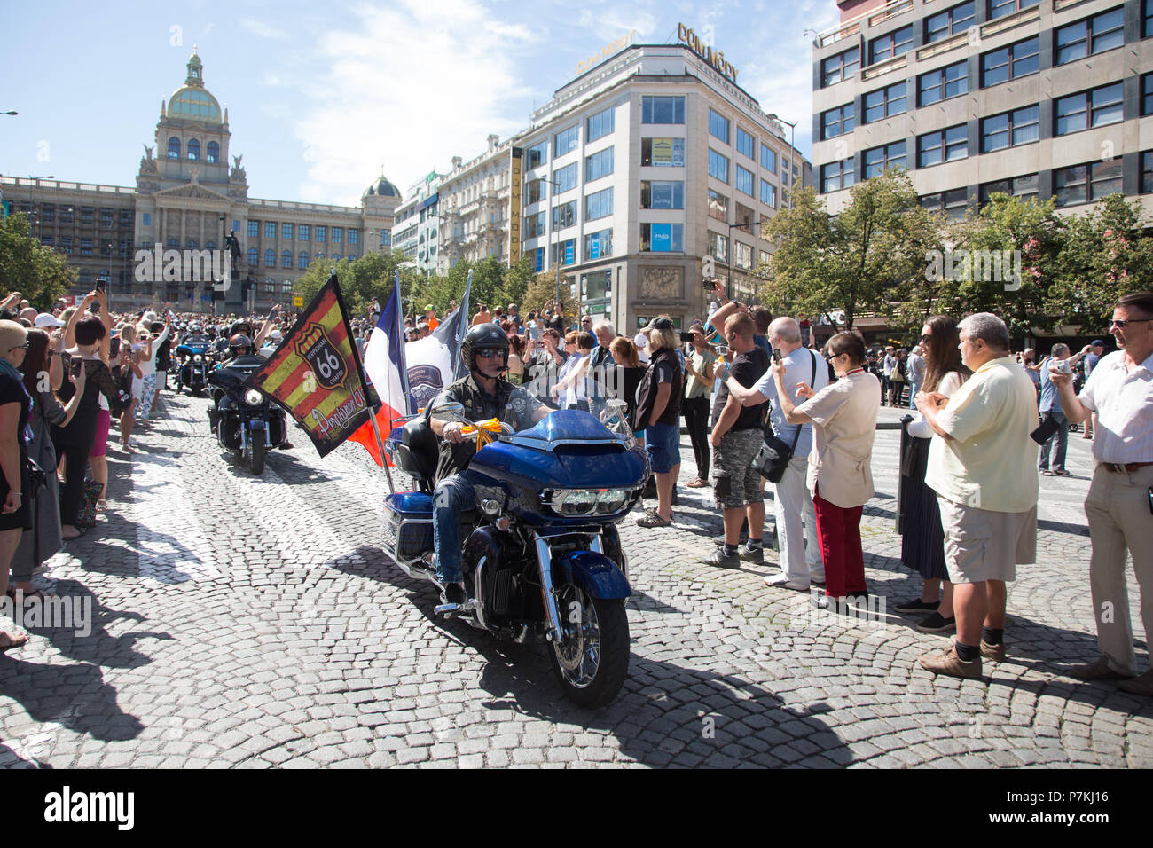 Czech Republic. 7th July 2018. thousands of Harley Davidson drivers ...