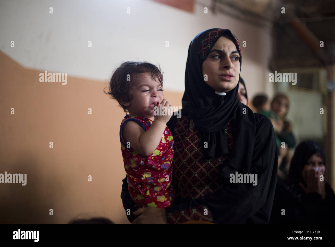 Gaza City, The Gaza Strip, Palestine. 7th July, 2018. Relatives of ...