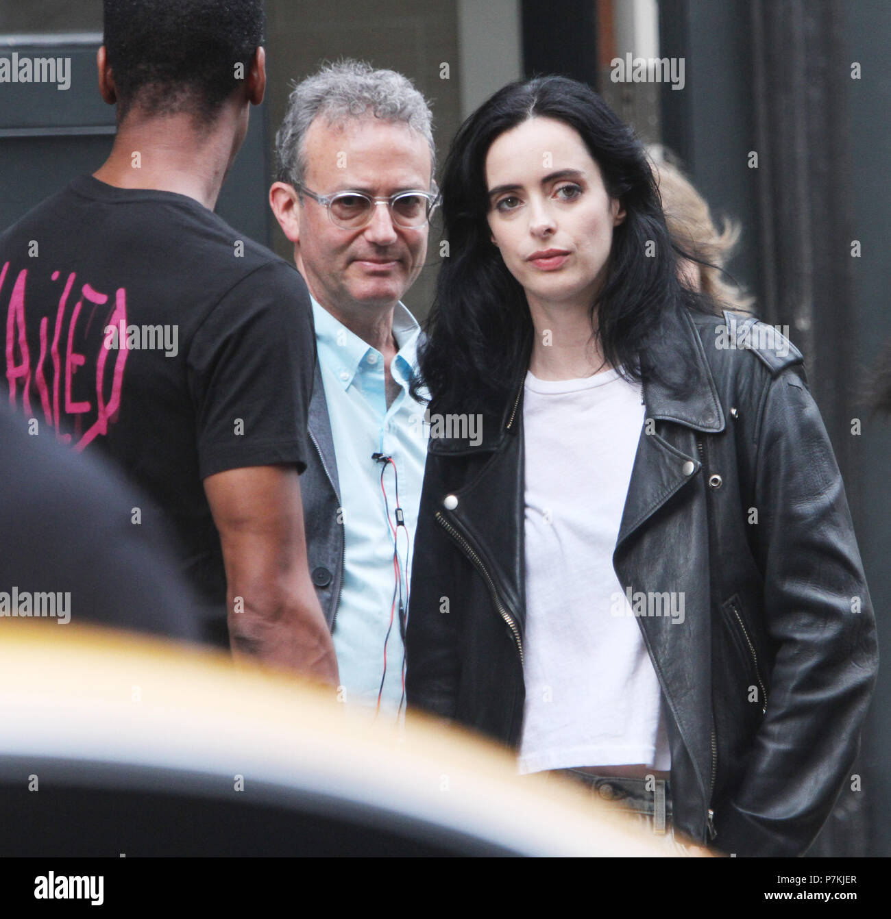 New York, USA. 6th July 2018. Krysten Ritter on the set of Netflix's ...