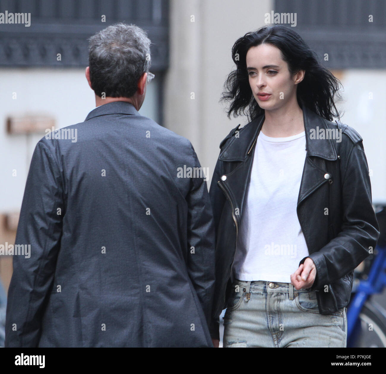 New York, USA. 6th July 2018. Krysten Ritter on the set of Netflix's ...