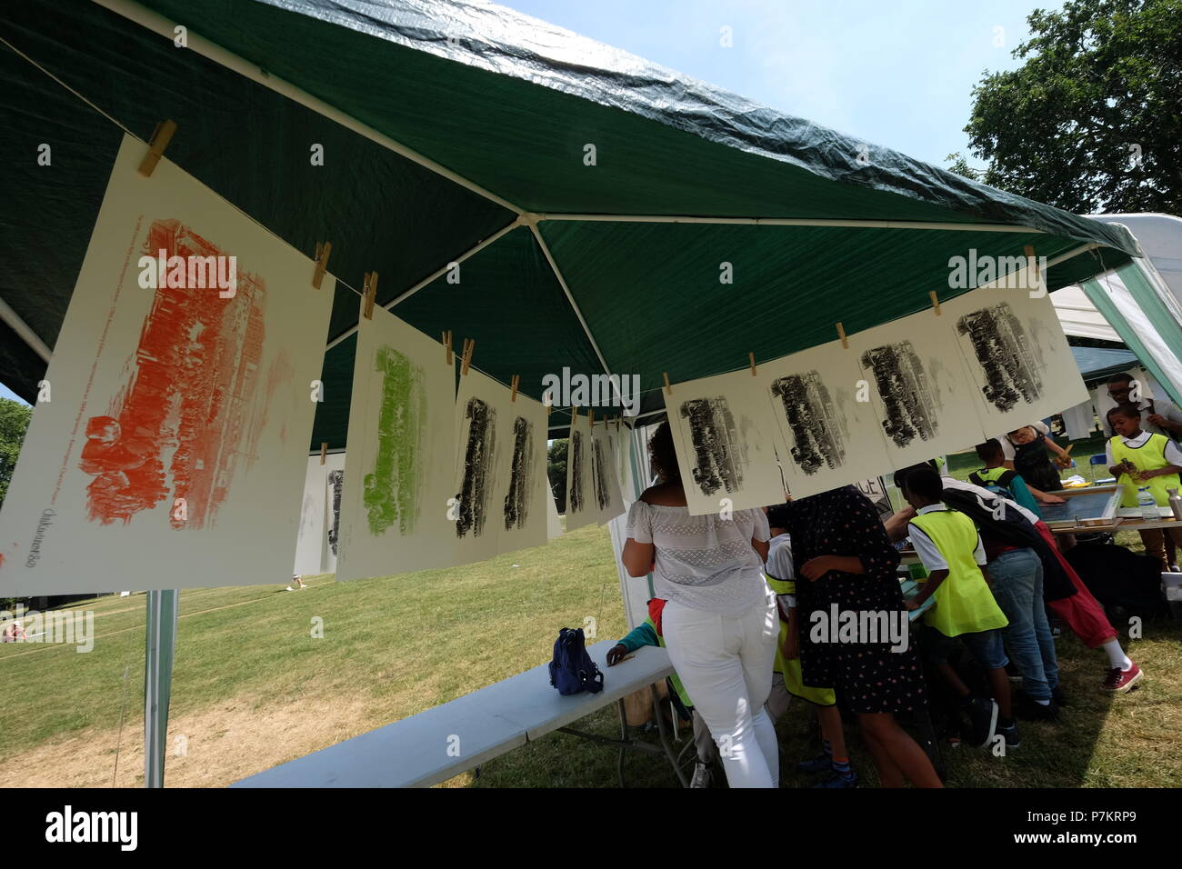London, UK. 7th July 2018. Kennington Chartists project, Kennington1848 ...