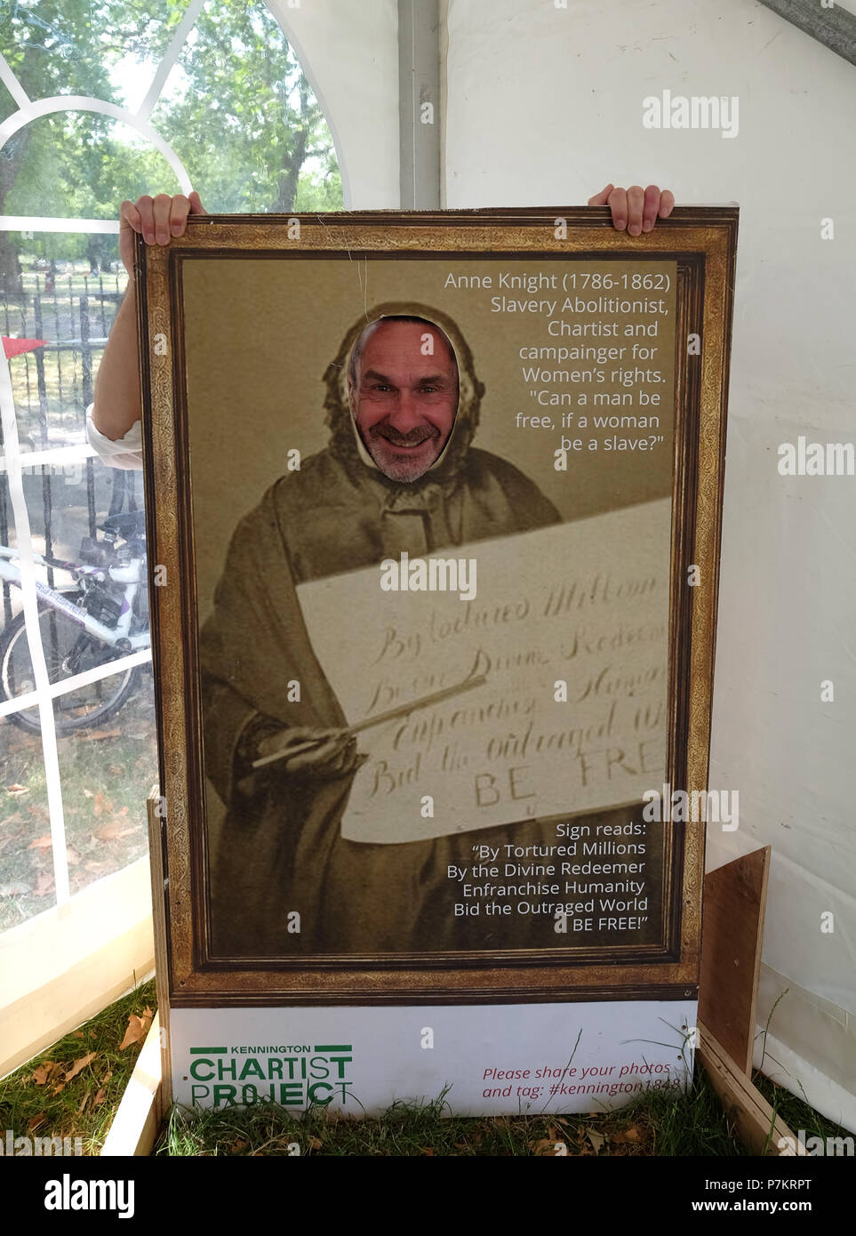 London, UK. 7th July 2018. Kennington Chartists project, Kennington1848 ...