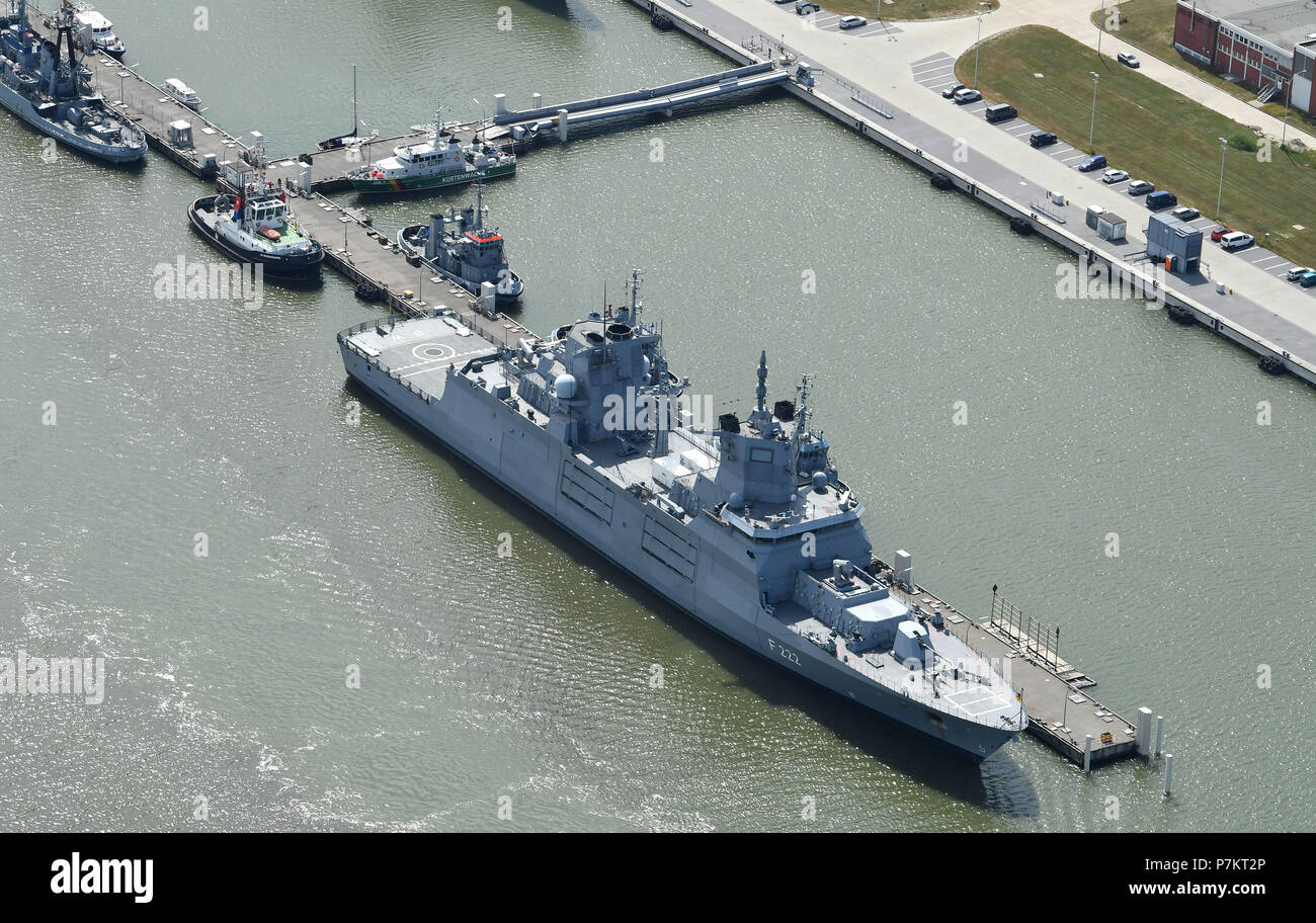 Wilhelmshaven, Germany. 15th June, 2018. Aerial view of the German navy ...