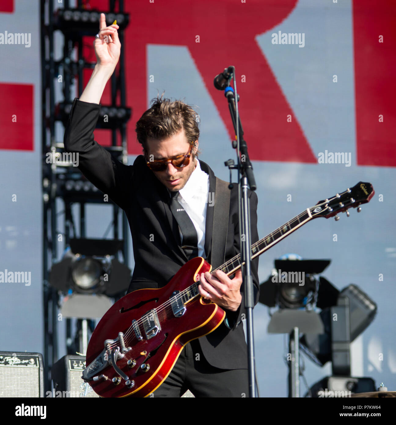 Hyde Park, London, United Kingdom. 7th July 2018. Daniel Alexander Kessler of Interpol performs ...
