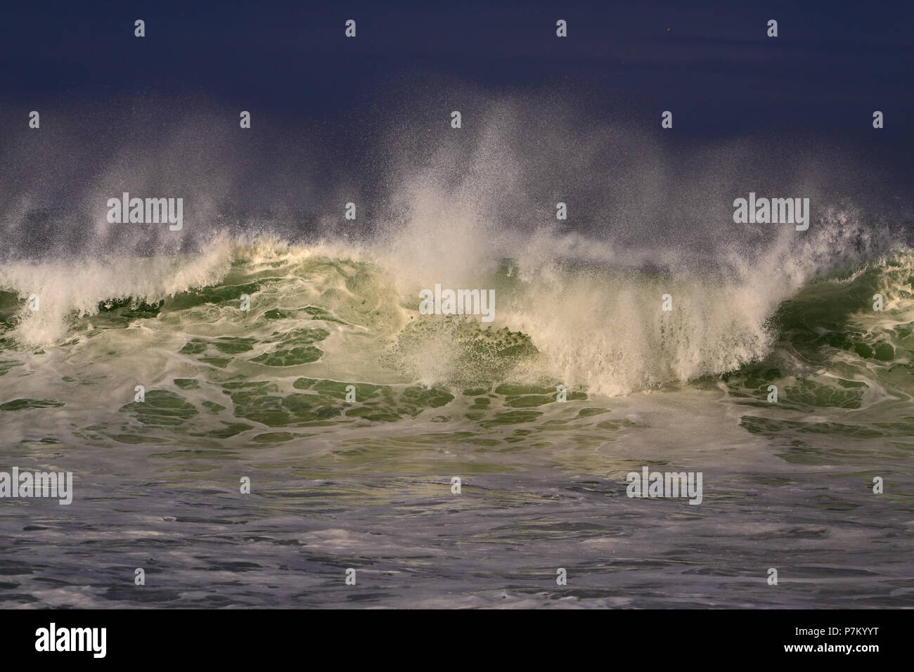 Ocean wave spray made by wind in the Portuguese coast Stock Photo - Alamy
