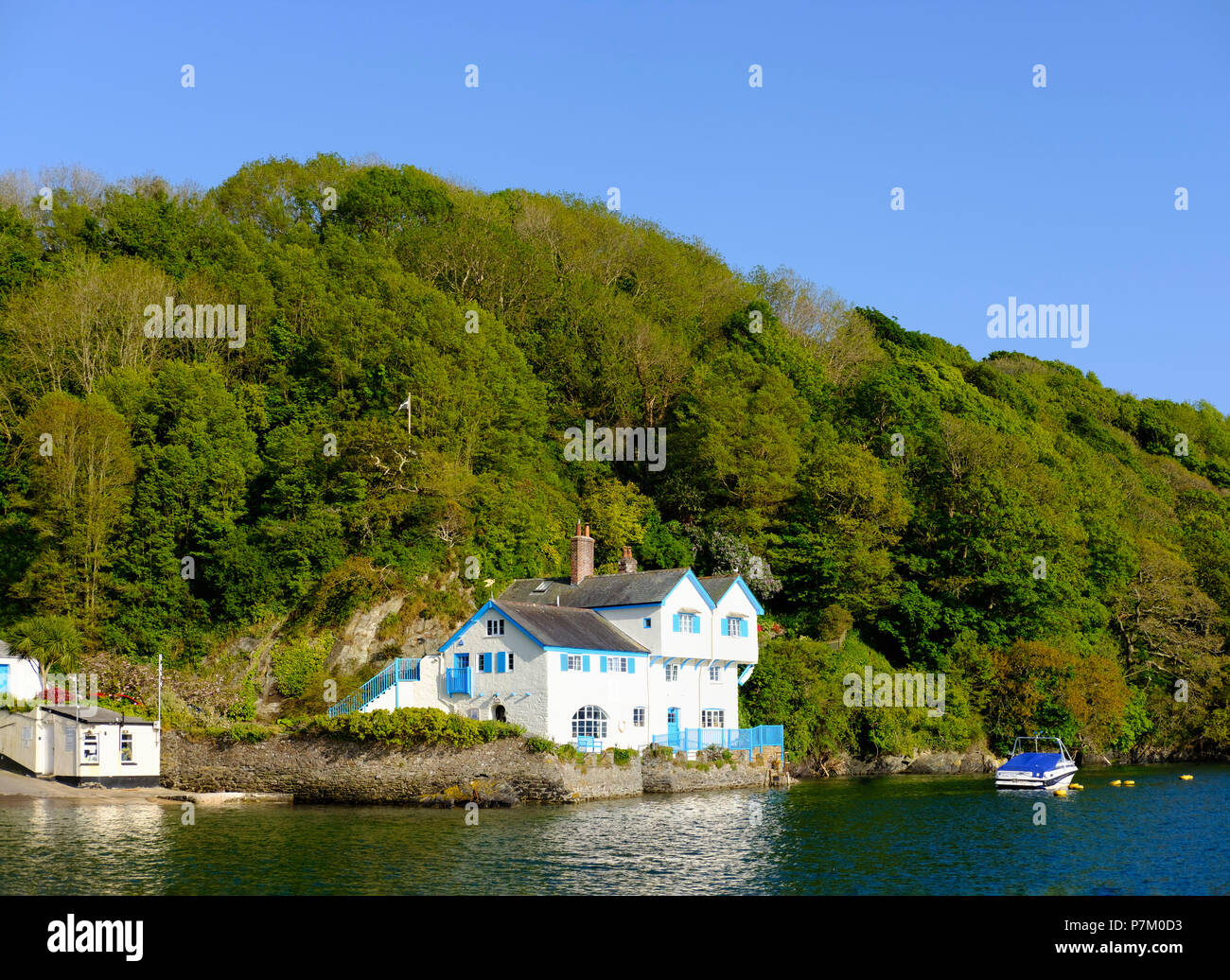 House in Bodinnick, River Fowey, Cornwall, England, UK Stock Photo - Alamy
